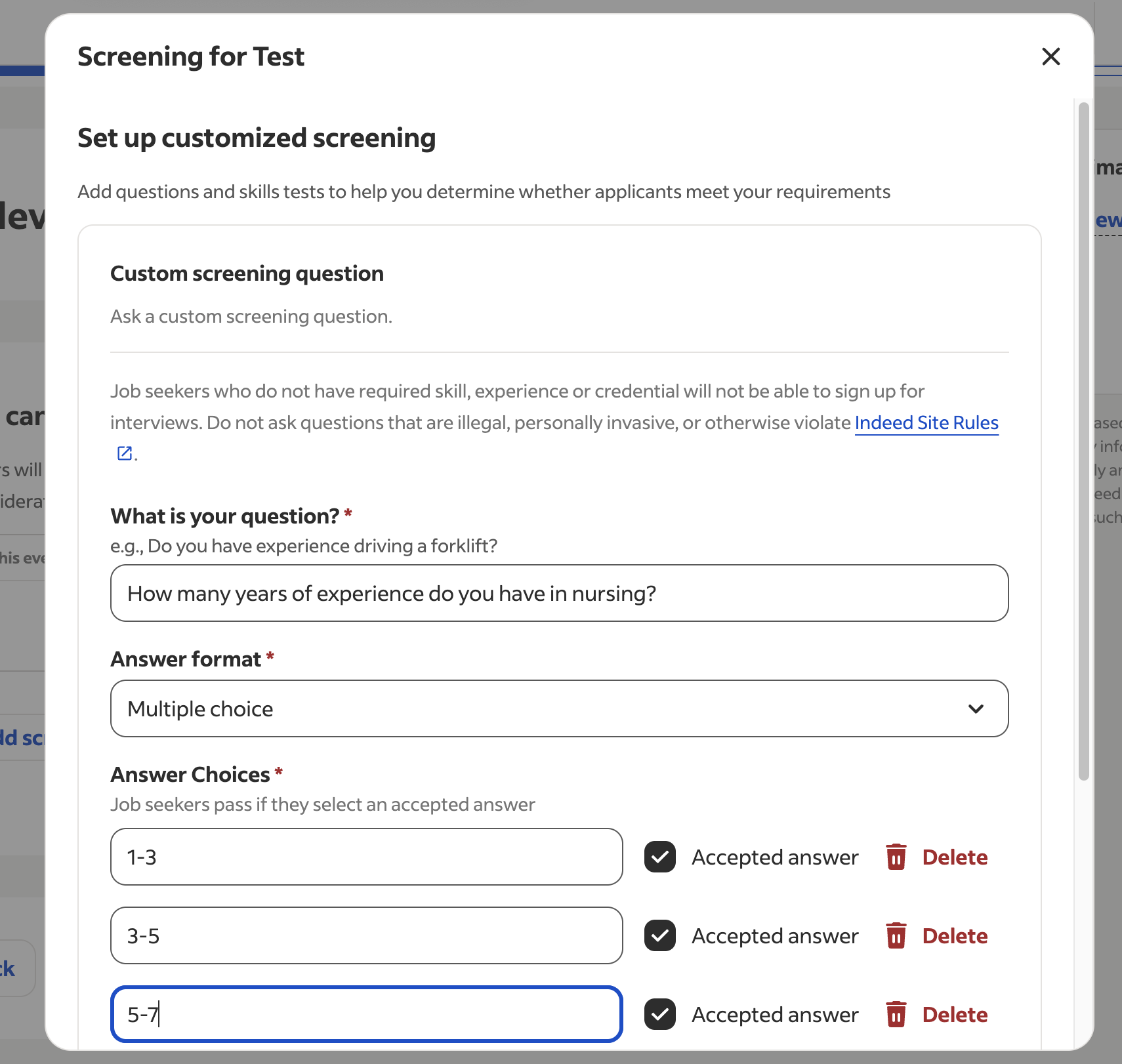 Understanding Advanced Screening on Indeed Hiring Events